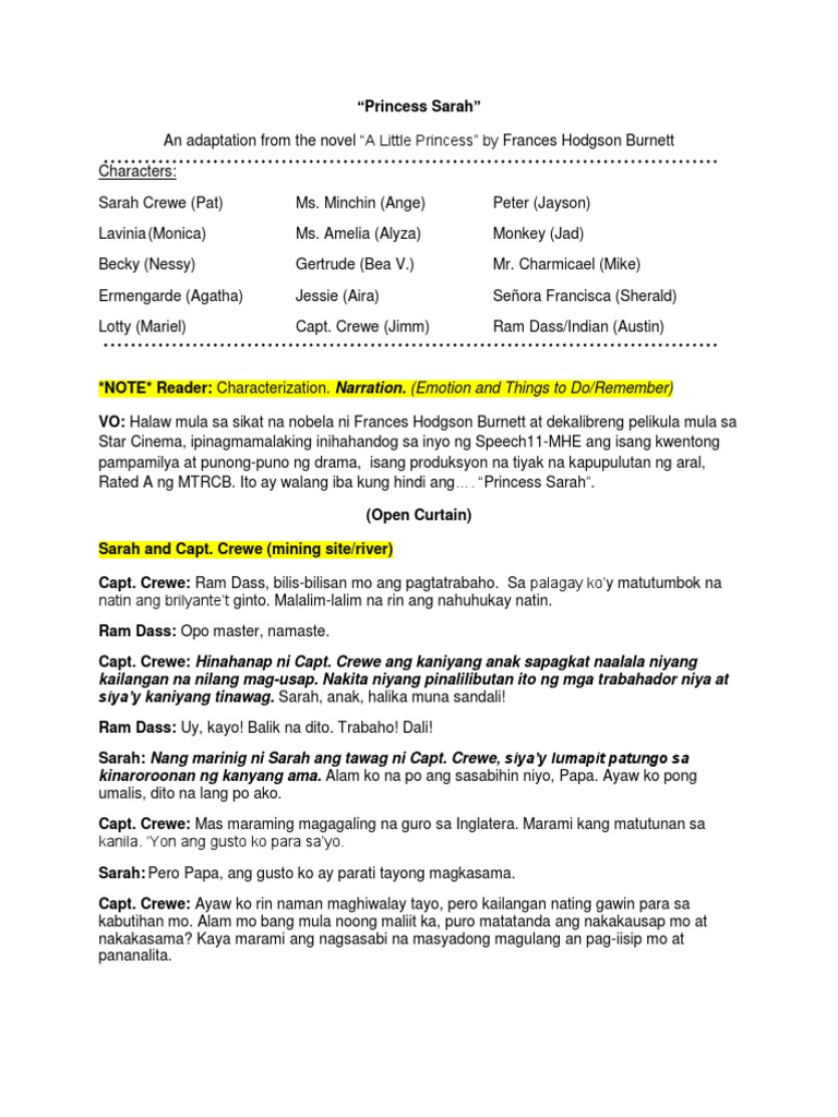 Chamber's Theater - Final Script | PDF