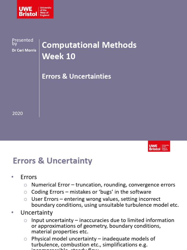 Computational Methods Cfd Lecture 5 Pdf Fluid Dynamics Numerical Analysis