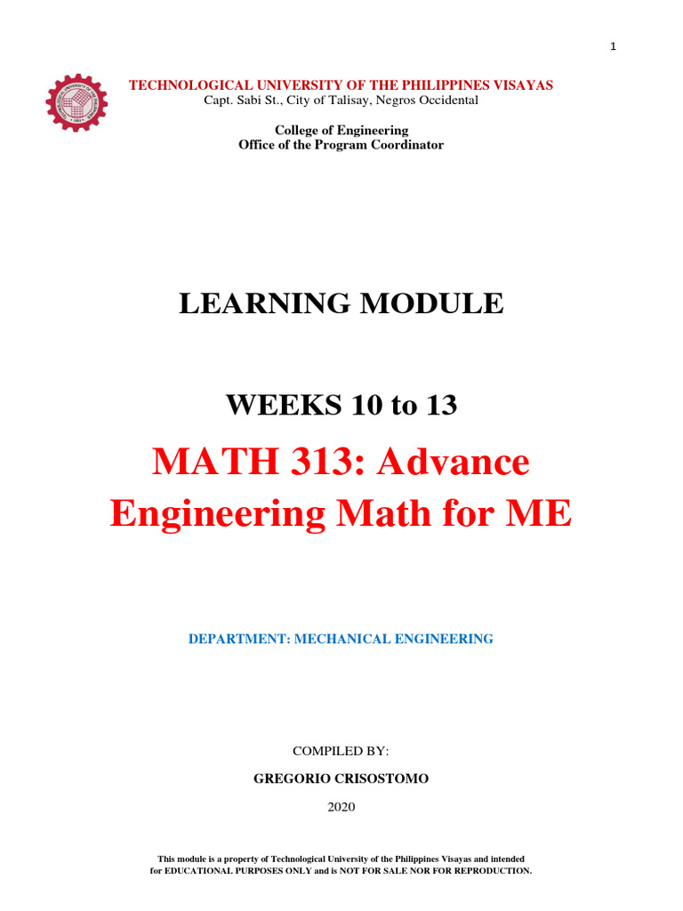 MATH 313-Advance-Math-for-Engineering (WK-10-to-13) - CRISOSTOMO | PDF | Numerical Analysis ...