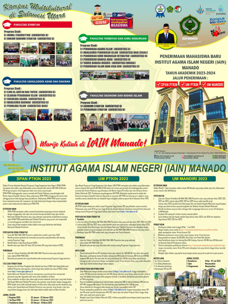 Brosur Fix Iain Manado 2023 | PDF