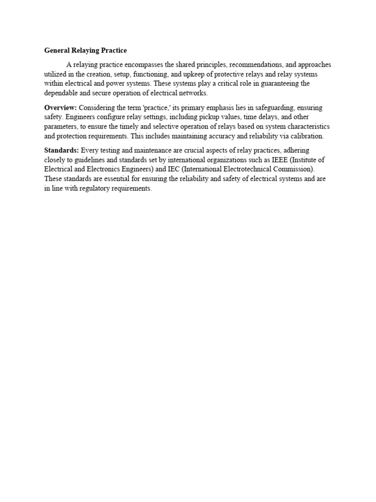 Relay Calibration Standards Overview | PDF | Science & Mathematics ...