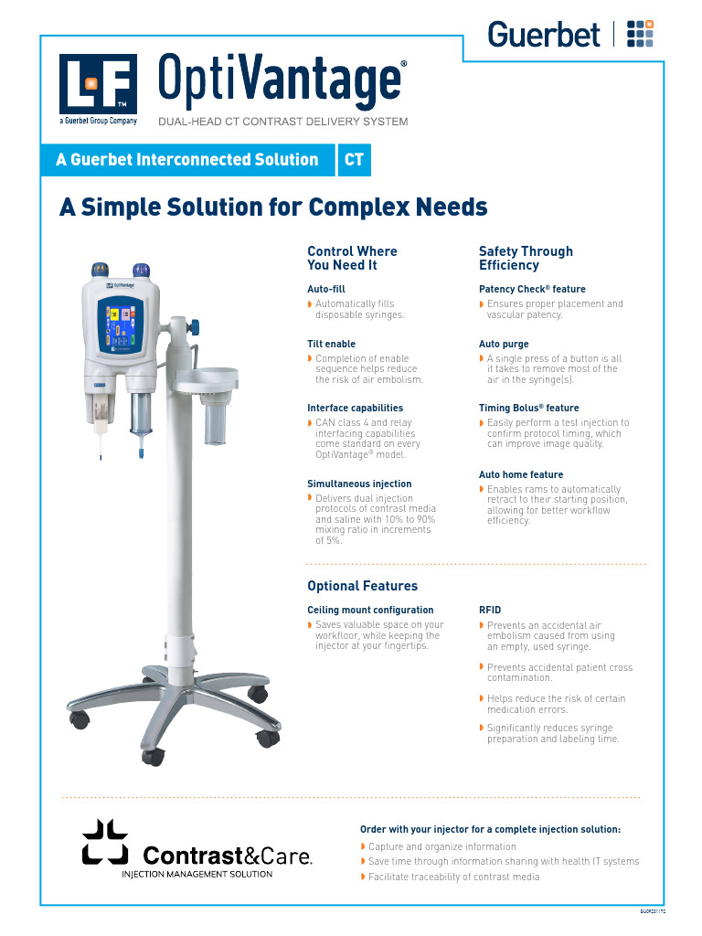 Optivantage Sell Sheet 2021 Update | PDF | Syringe | Injection (Medicine)