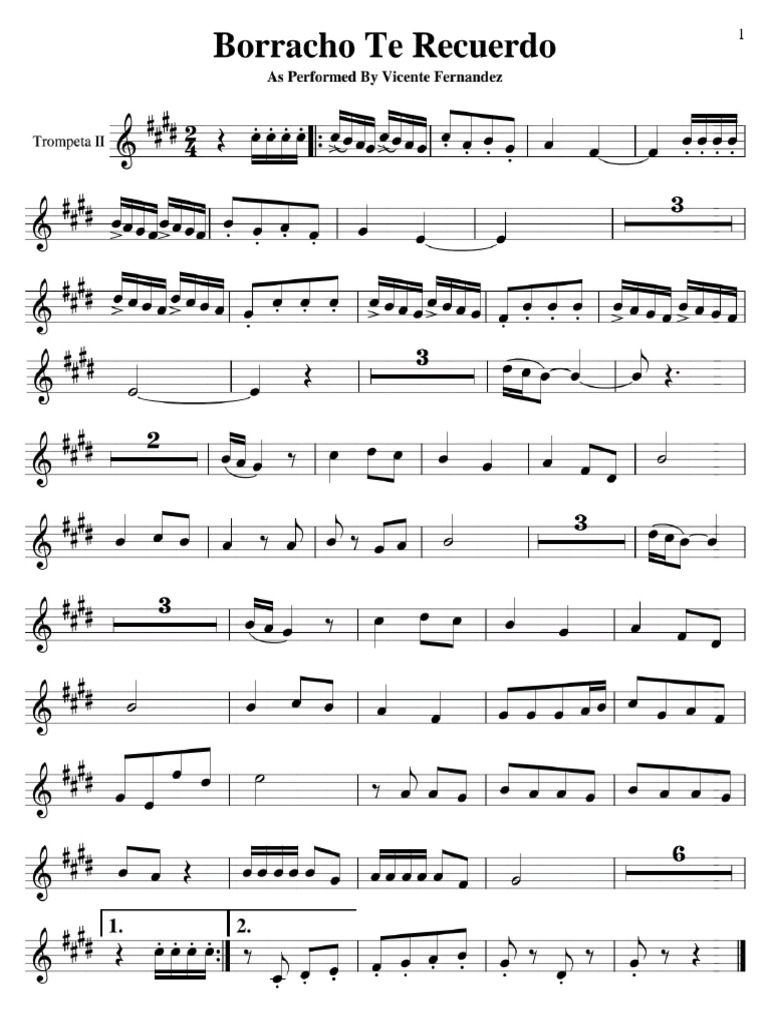 Borracho Te Recuerdo | PDF