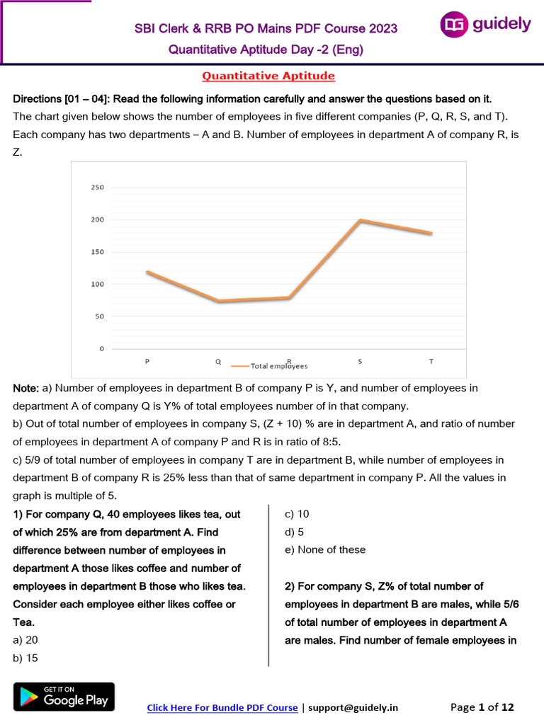 Sbi Clerk&rrb Po Mains Quants (E) Day - 2 168507796315 | PDF | Mathematics | Mathematical Concepts
