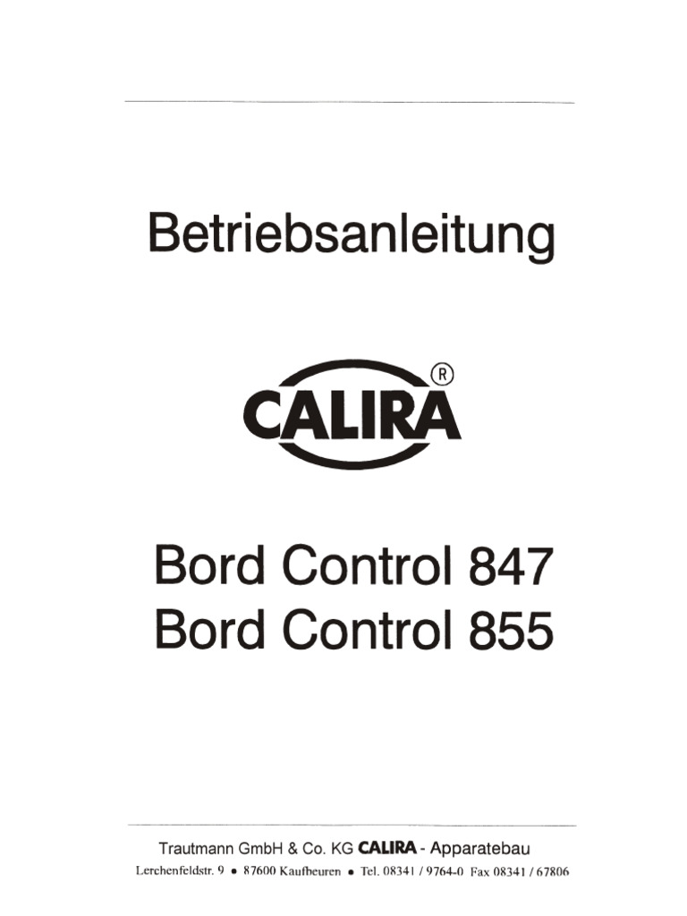 Calira 847 BC855 Knaus | PDF