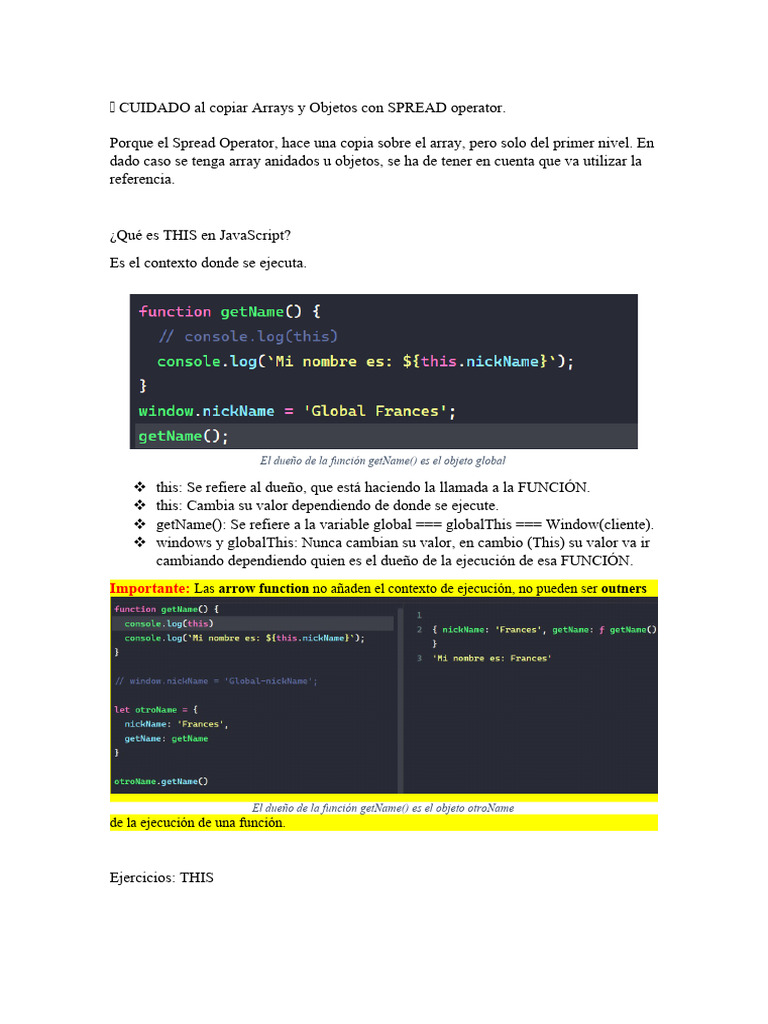 Conceptos de JS | PDF | Devolución de llamada (programación de computadora) | Script Java