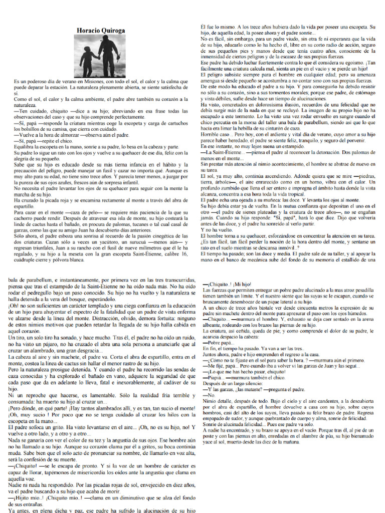 El Hijo Horacio Quiroga | PDF