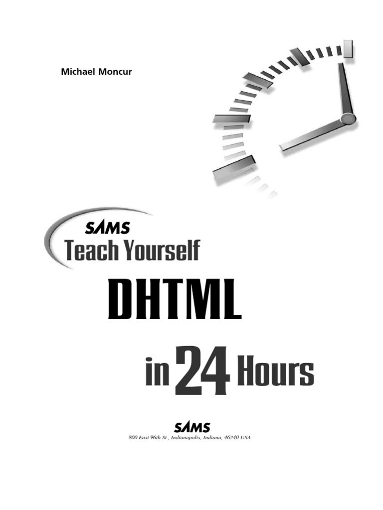 Dhtml In 24 Hours Pdf Dynamic Html Document Object Model