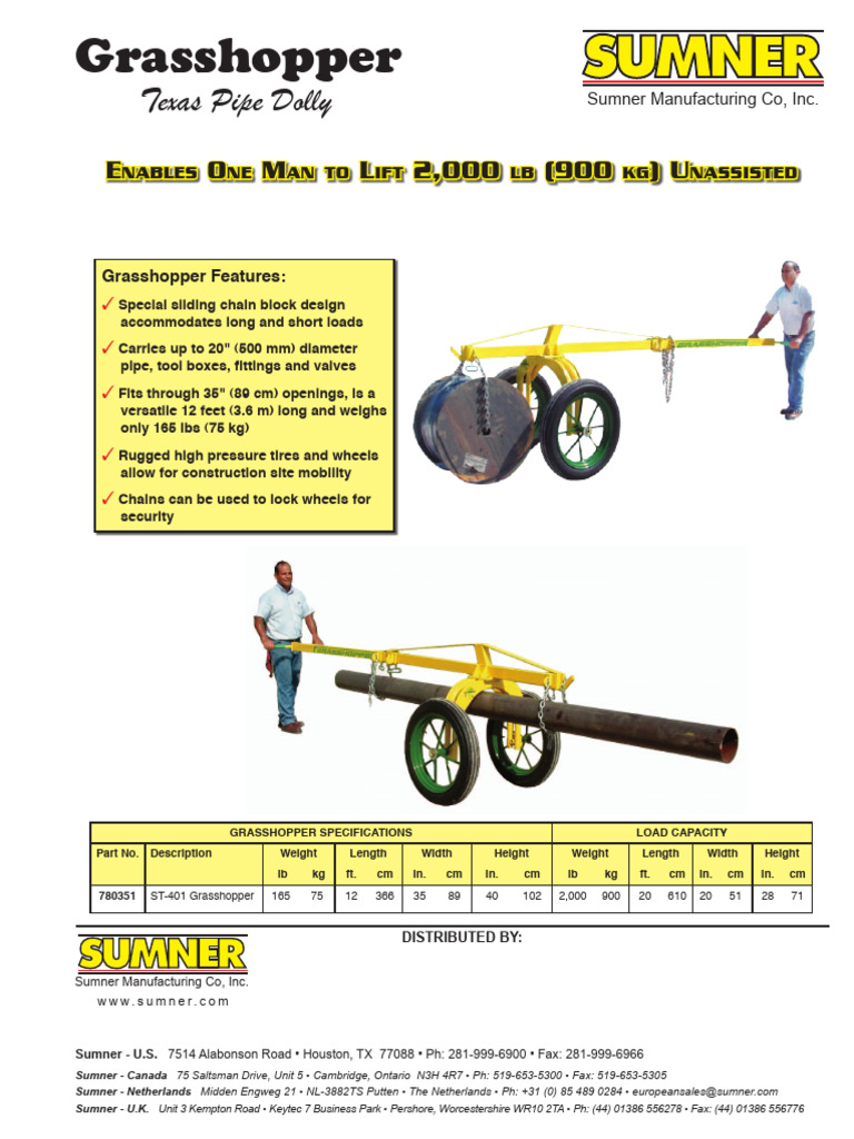 Grasshopper - 6-11 Pipe Dolly | PDF