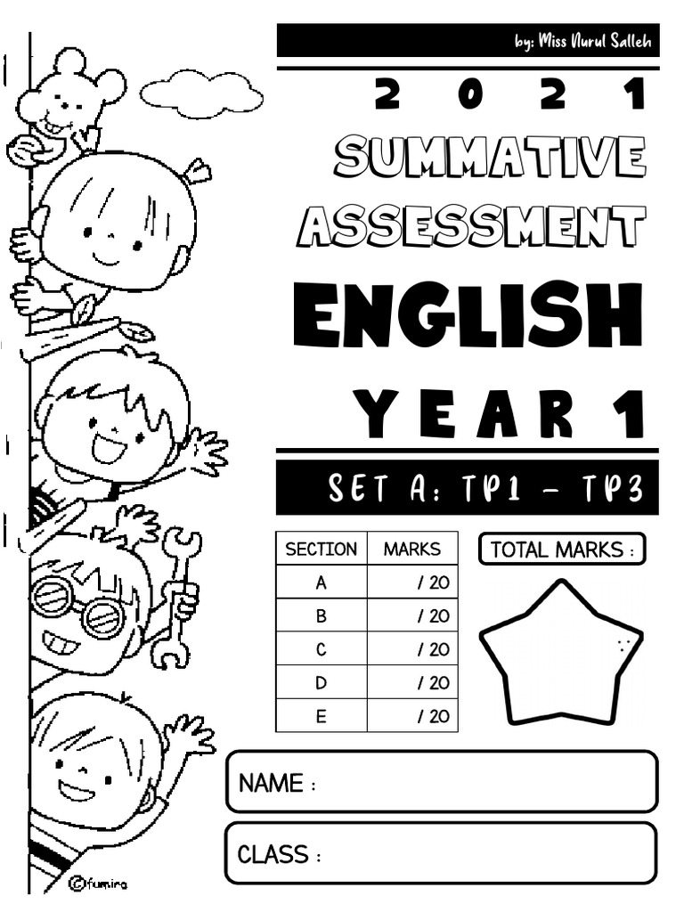Year 1 English Summative Assessment | PDF