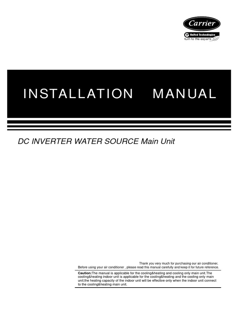 Water Source VRF Installation Manual | PDF | Air Conditioning | Heat ...