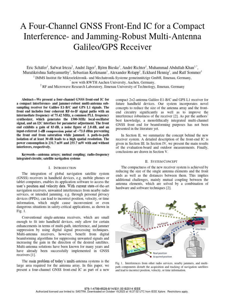 A Four-Channel GNSS Front-End IC For A Compact Interference - and ...