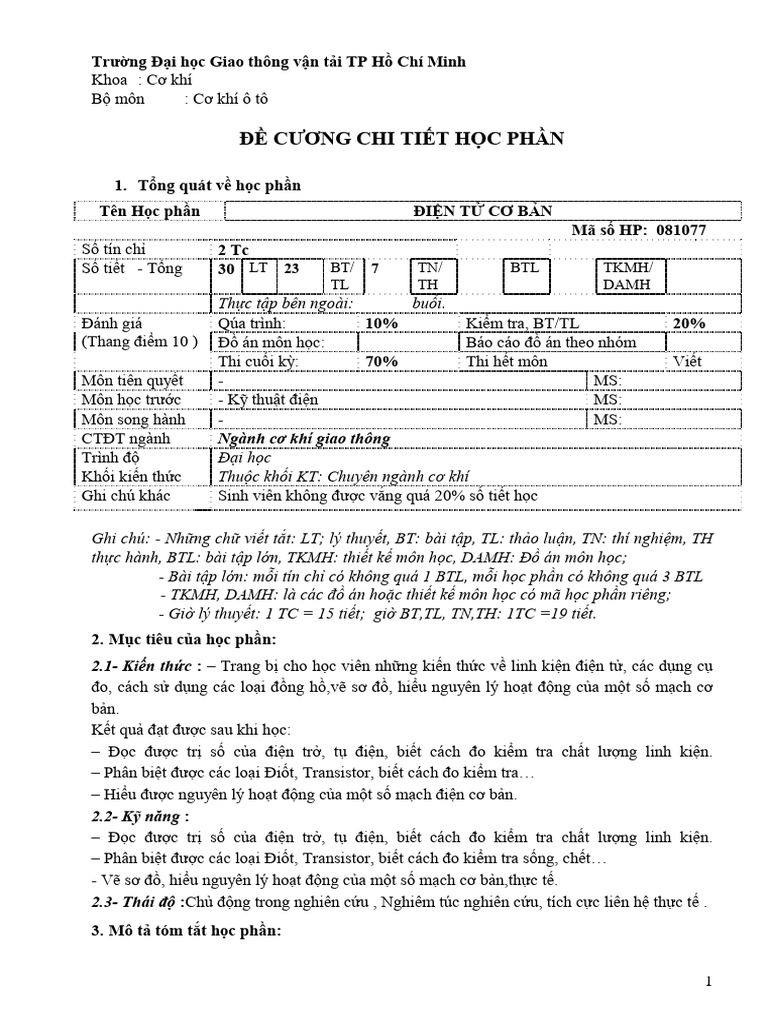 Dien Tu Co Ban - 081077 | PDF