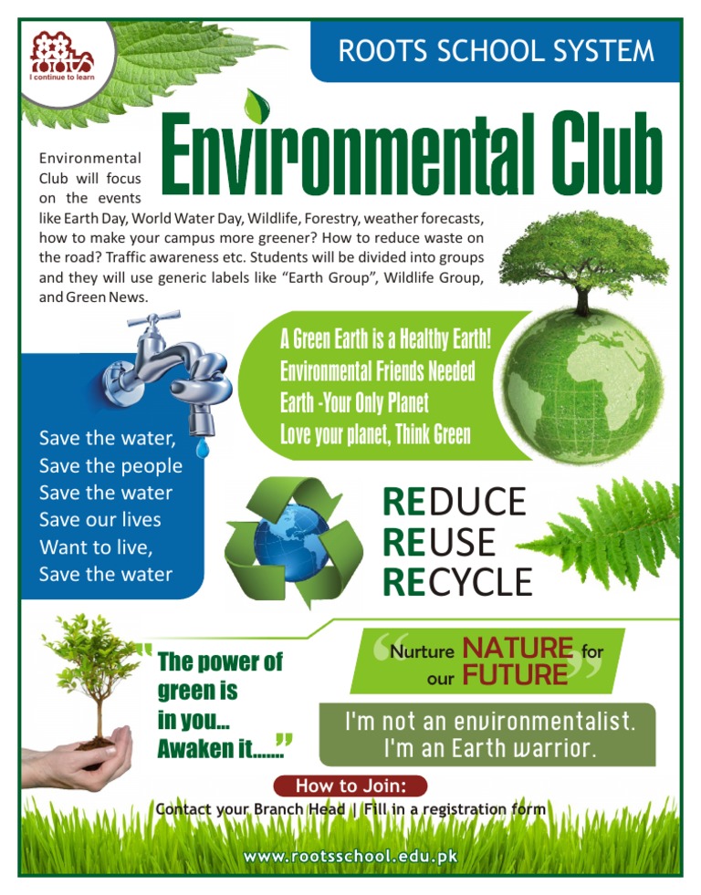 Environment Club Poster | PDF | Foreign Language Studies