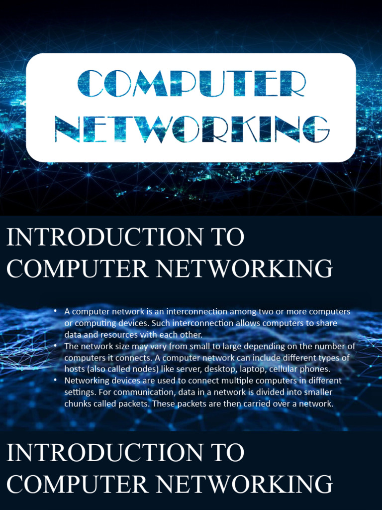 Computer Networking | PDF | Computer Network | Local Area Network Computer Networking | PDF | Computer Network | Local Area Network
