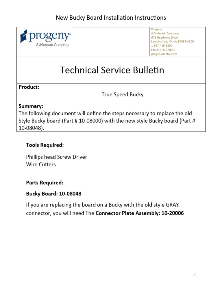 Bucky Board Replacement Procedure | PDF | Electrical Connector ...