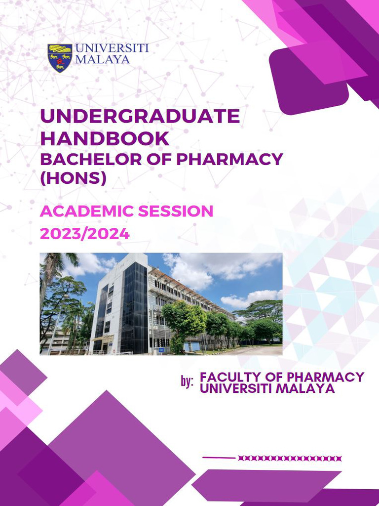 Bachelor of Pharmacy (Hons) 2023 - 2024 - Final | PDF | Pharmacology ...