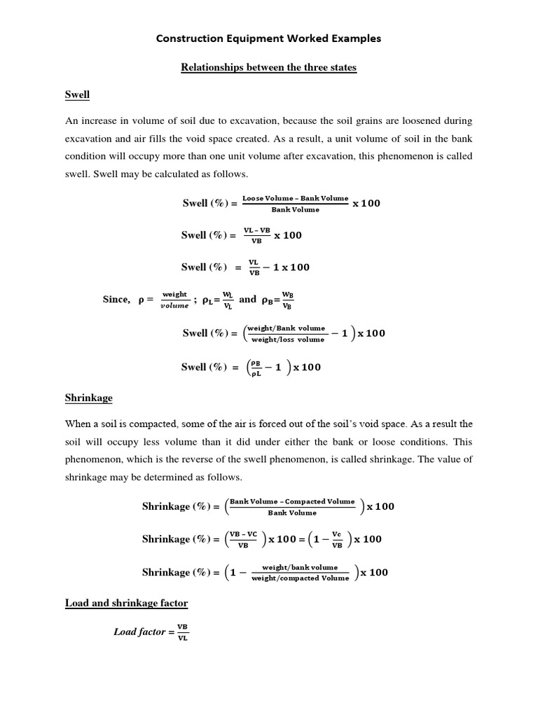 Equipment Productivity Calculations | PDF | Loader (Equipment) | Volume