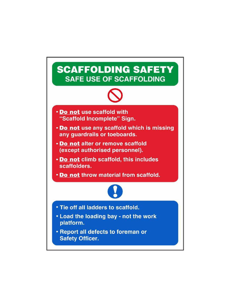 Safety For Scafold Use | PDF