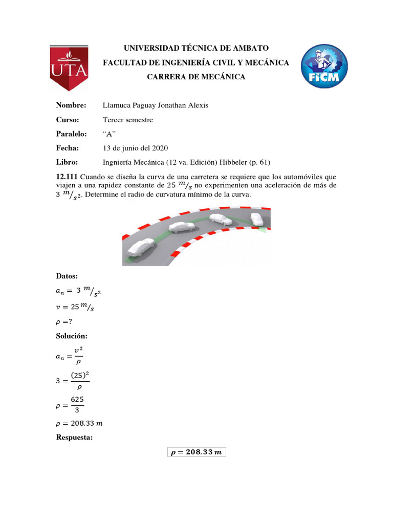 10 Ejercicios 3 | PDF | Aceleración | Velocidad