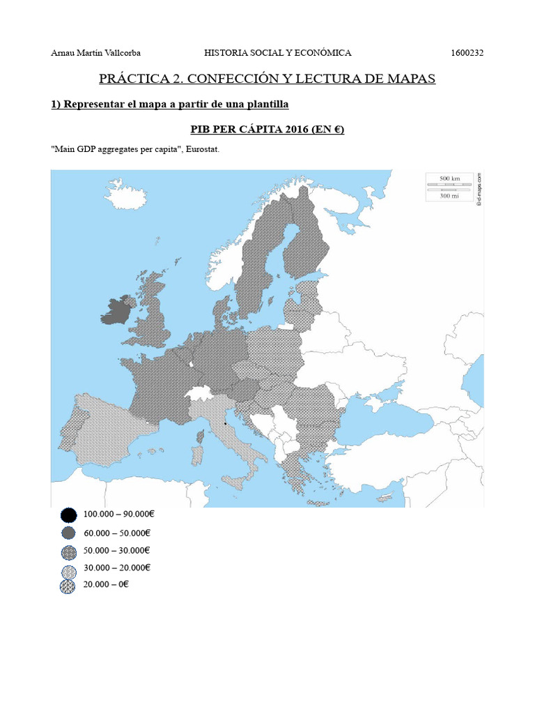 Práctica 2. Elaboración y Lectura de Mapas (Definitivo) | PDF | Europa | España