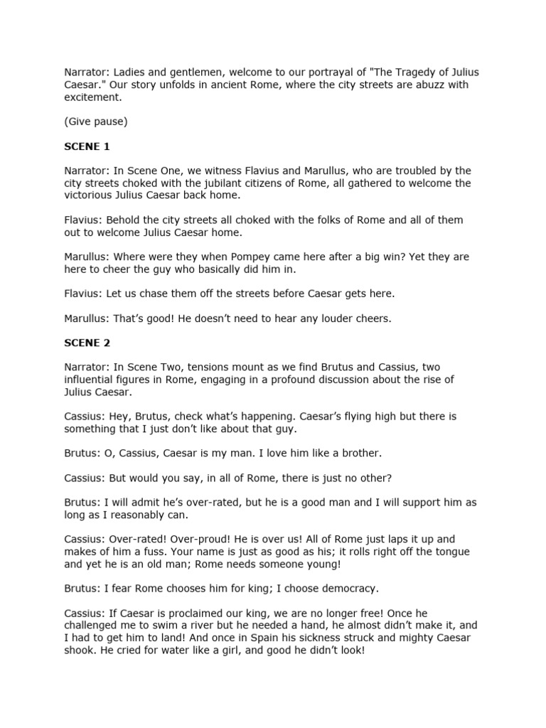 Julias Caesar Whole Script | PDF | Julius Caesar | Cicero