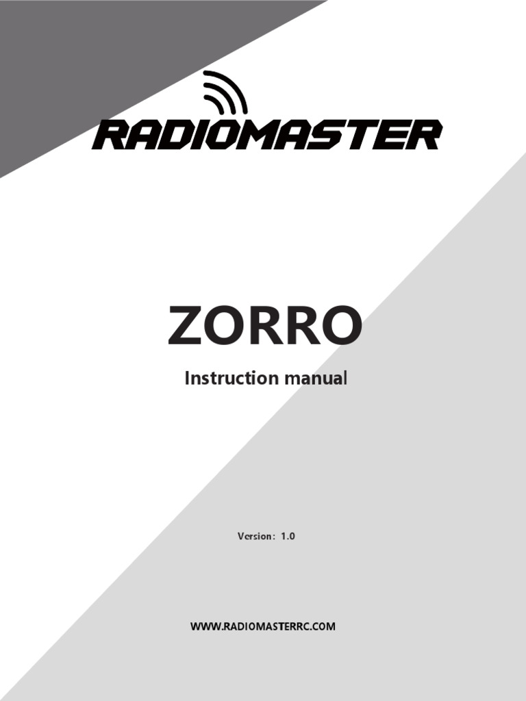 Zorro Full English Manual V1 0 Pdf Parameter Computer Programming