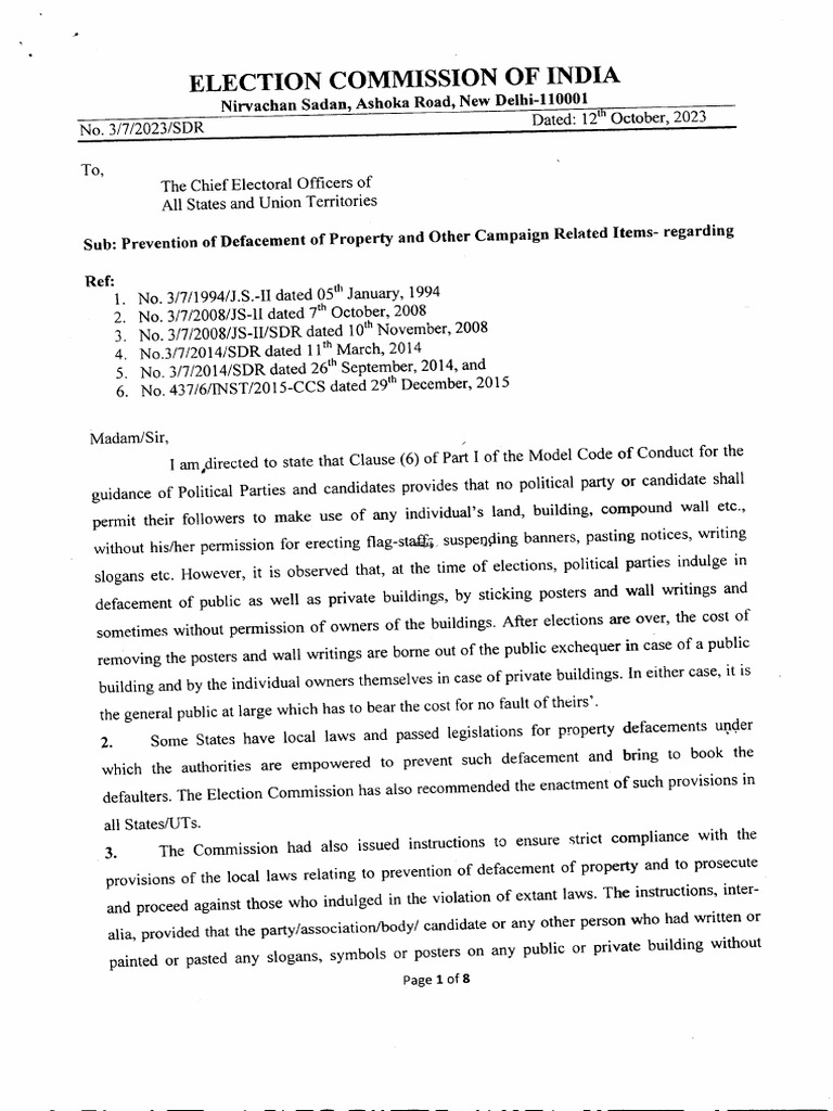 Guidelines on Election Property Defacement | PDF | Expense | Advertising