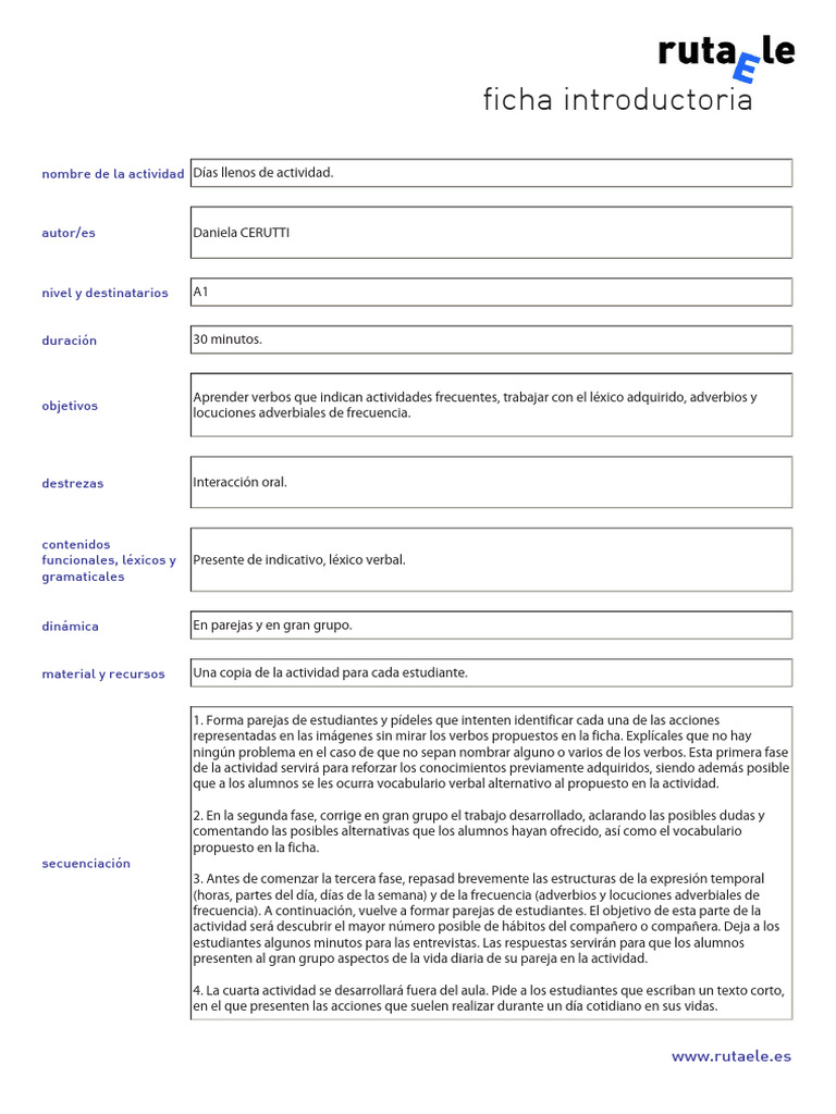 R2 COMECOCOS Presente Dias-llenos-De-Actividad DC A1 | PDF | Adverbio ...