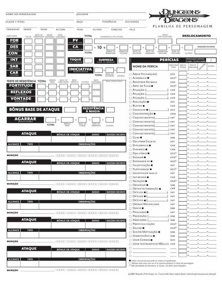 P.de Personagens de D&D | PDF