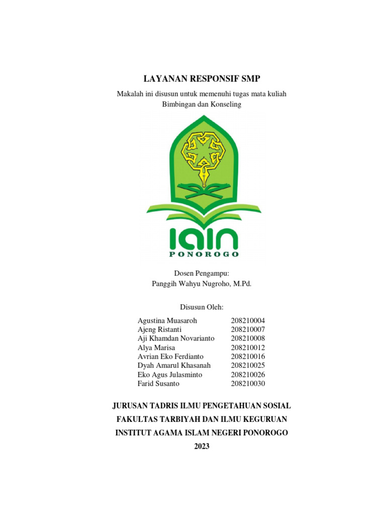 Kelompok 2 - Layanan Responsif SMP | PDF