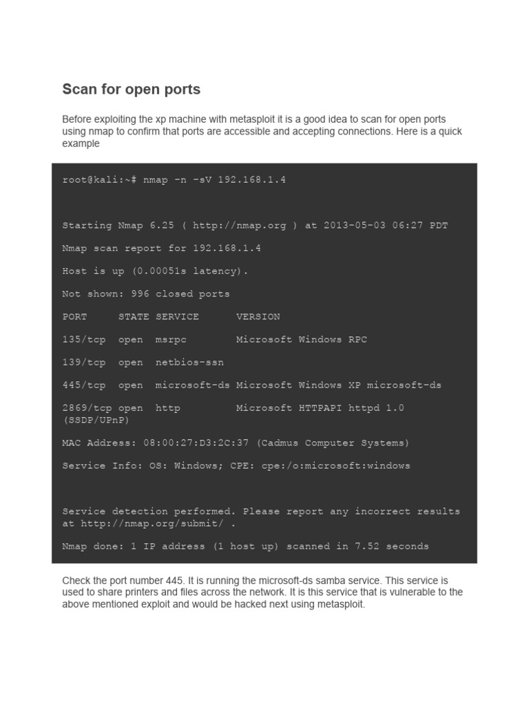 Hack Win XP With MSF | PDF | Microsoft Windows | Computer File