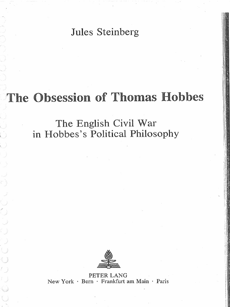 The Obsession of Thomas Hobbes | PDF