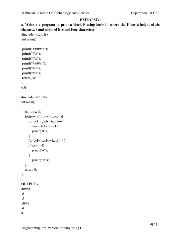 C Prog R19 Lab Manual | PDF | Pointer (Computer Programming) | Area C Prog R19 Lab Manual | PDF | Pointer (Computer Programming) | Area