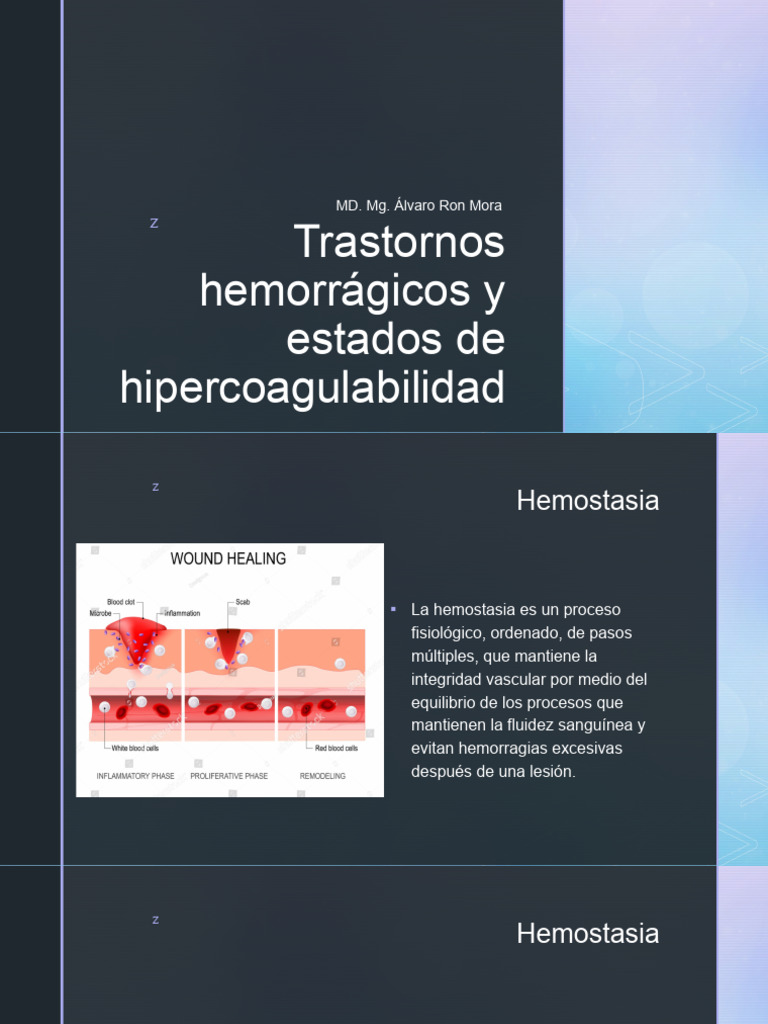 Trastornos hemorrágicos y estados de hipercoagulabilidad | PDF | Hemostasia | Coagulación