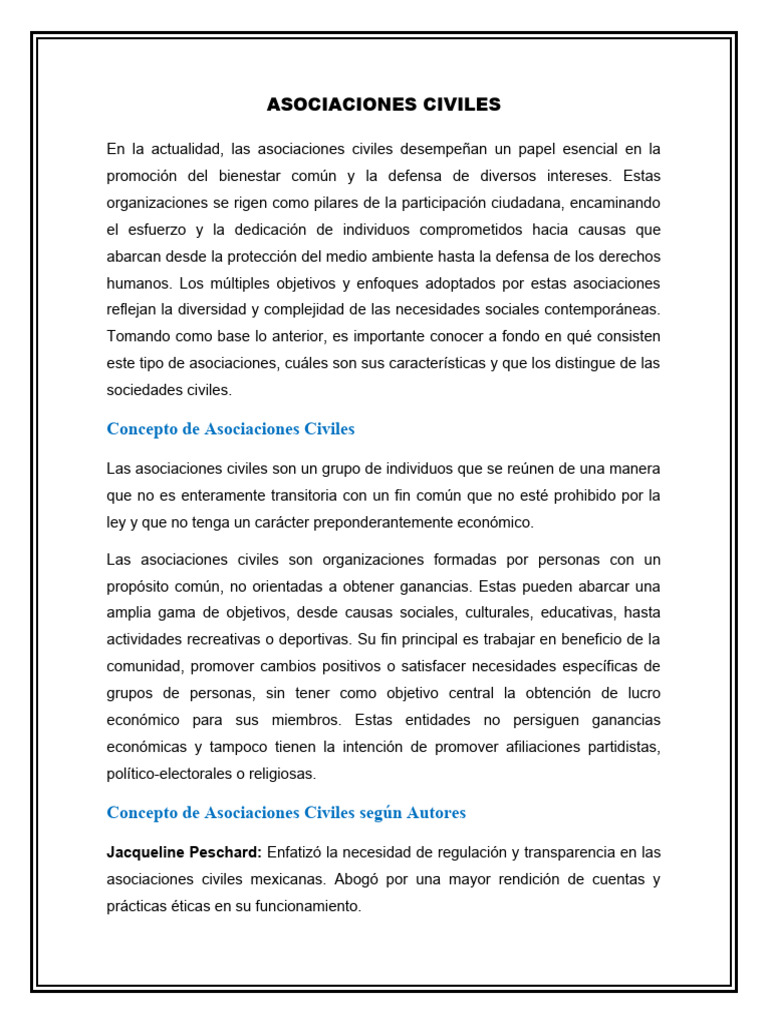 Asociaciones Civiles en Argentina | PDF | Organización sin ánimo de ...