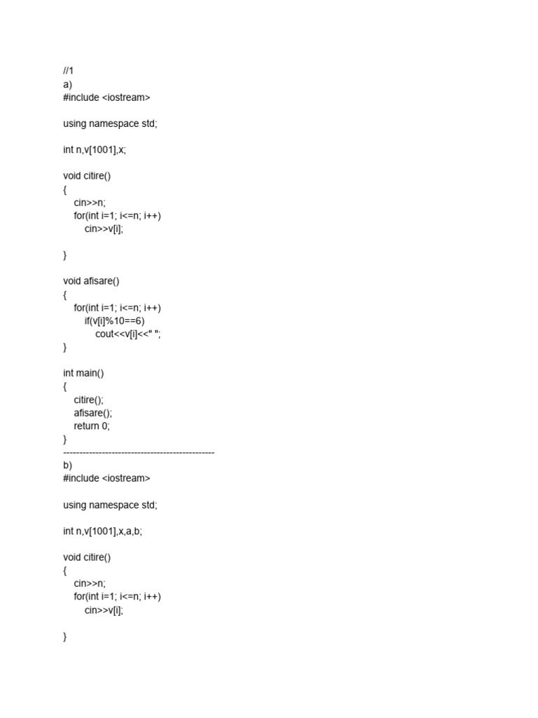 Exercitii Vectori Informatica | PDF | Namespace | Object Oriented Programming