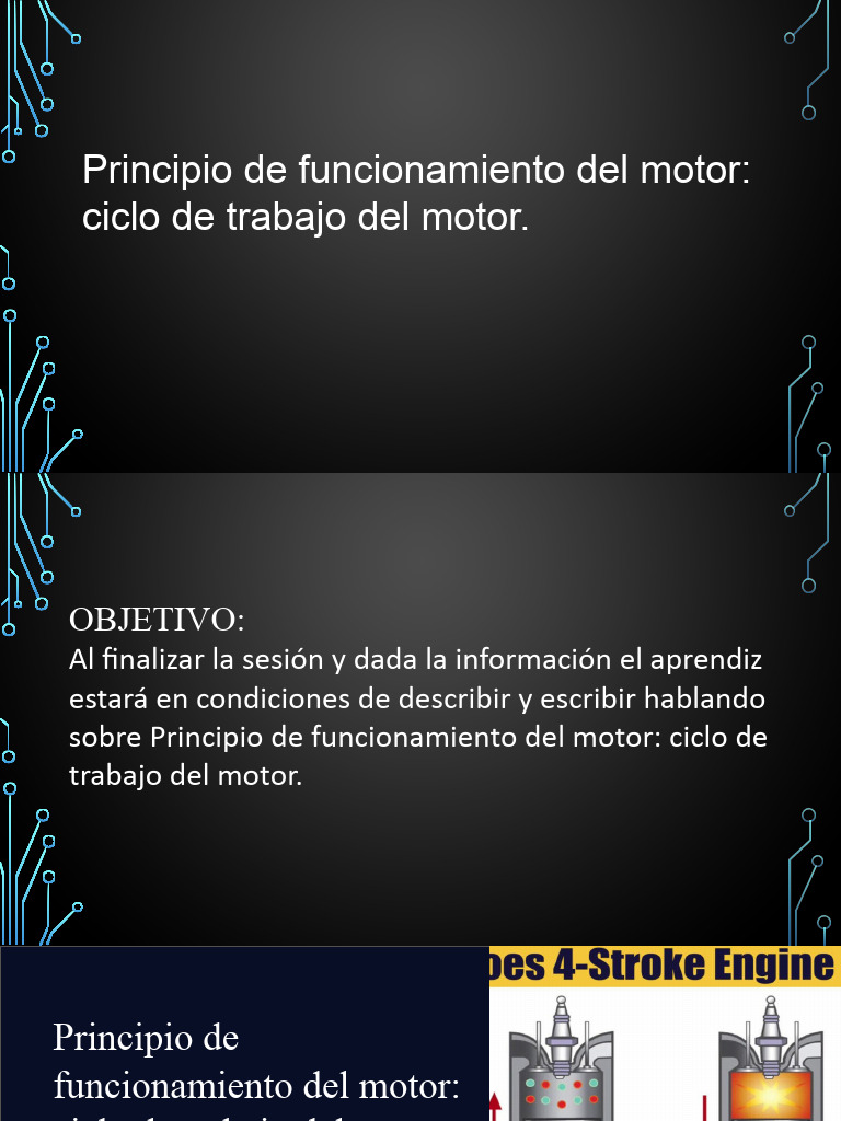 Principio de Funcionamiento Del Motor Ciclo de Trabajo Del Motor (1) .. | PDF | Motor de ...