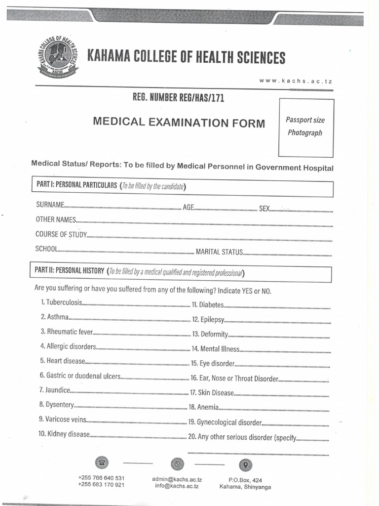 Medical Examination | PDF
