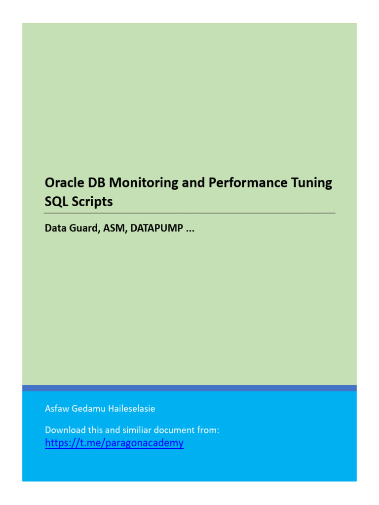 Oracl DB Monitoring | PDF | Cache (Computing) | Central Processing Unit