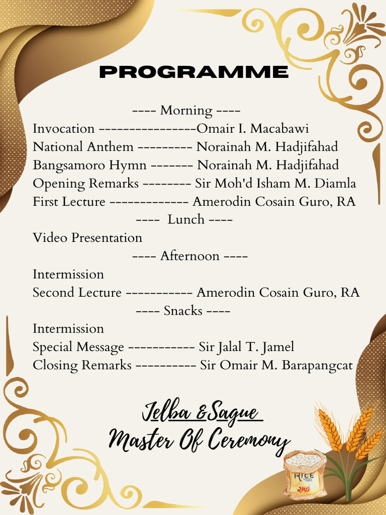 Master of Ceremony: Programme | PDF | Technology & Engineering