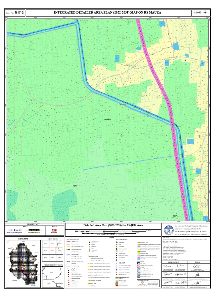 Integrated Detailed Area Plan (2022-2035) Map On Rs Mauza | PDF