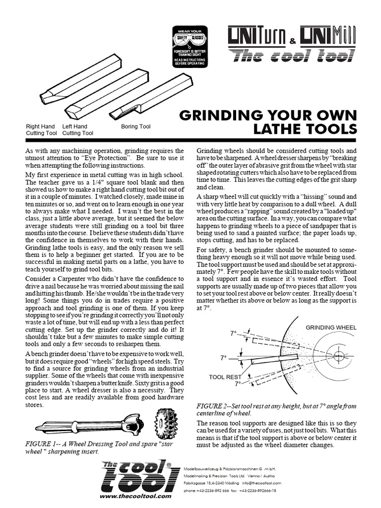 Lathe - Grinding Lathe Cutting Tools | PDF | Grinding (Abrasive Cutting ...