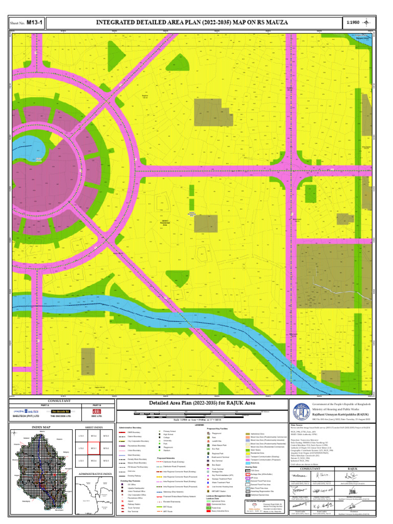 Integrated Detailed Area Plan (2022-2035) Map On Rs Mauza | PDF