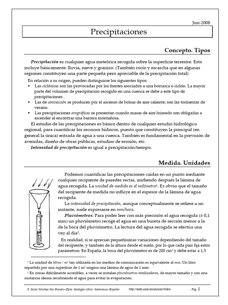 PRECIPITACION | PDF | Precipitación | Lluvia