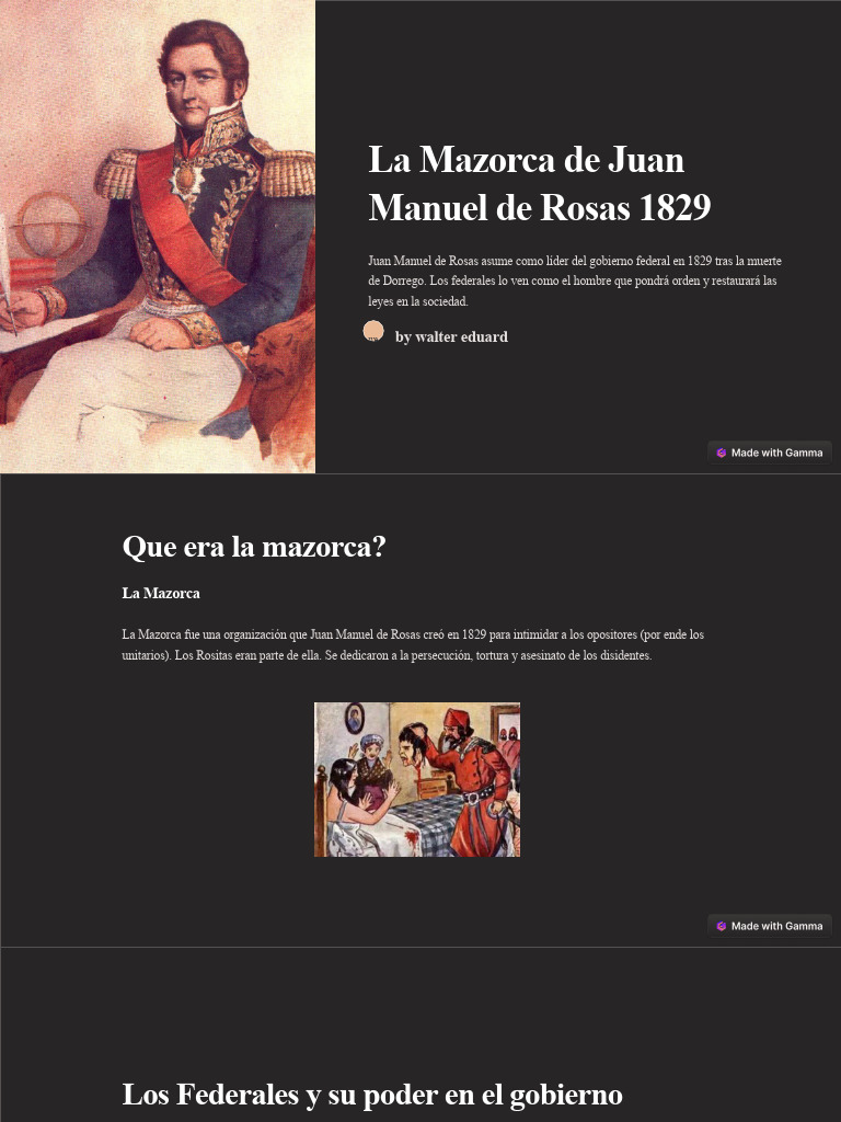 La Mazorca de Juan Manuel de Rosas 1829 | PDF | Dictadura | Argentina