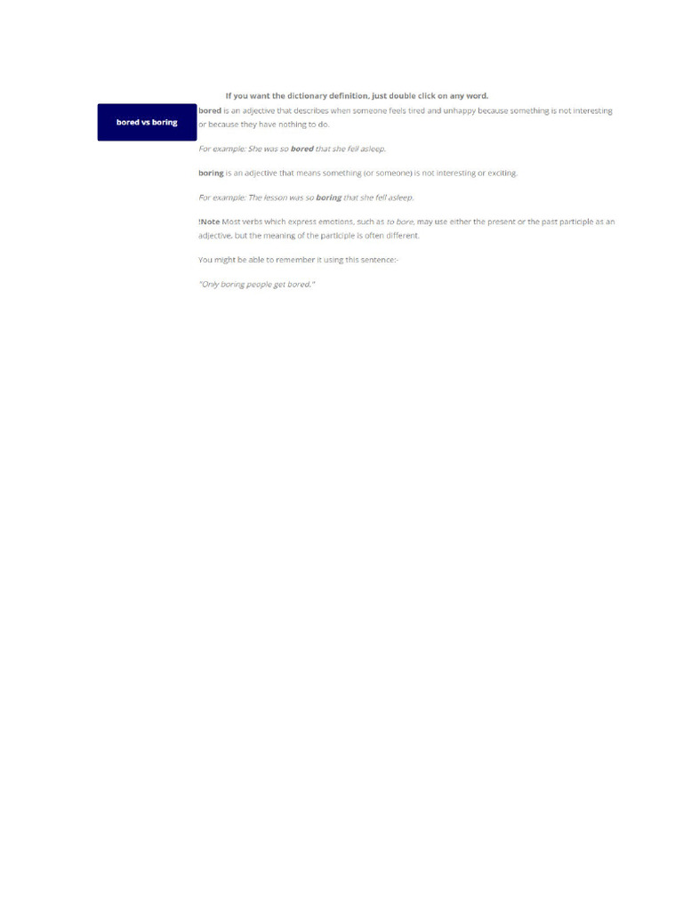 13 - Bored Vs Boring | PDF