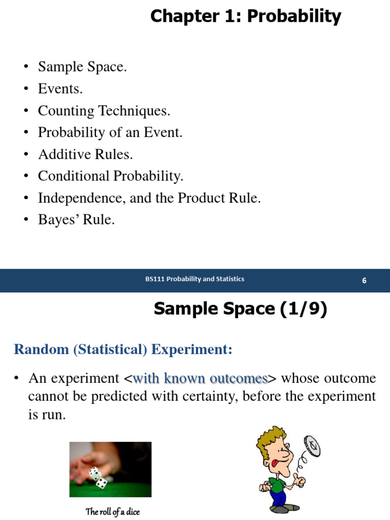 1-1 Organized | PDF | Probability Distribution | Probability