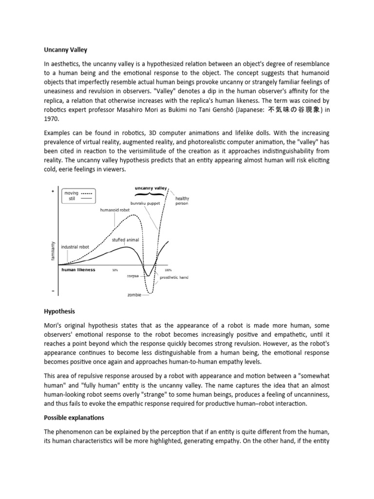 Uncanny Valley | PDF | Cognitive Science | Psychology