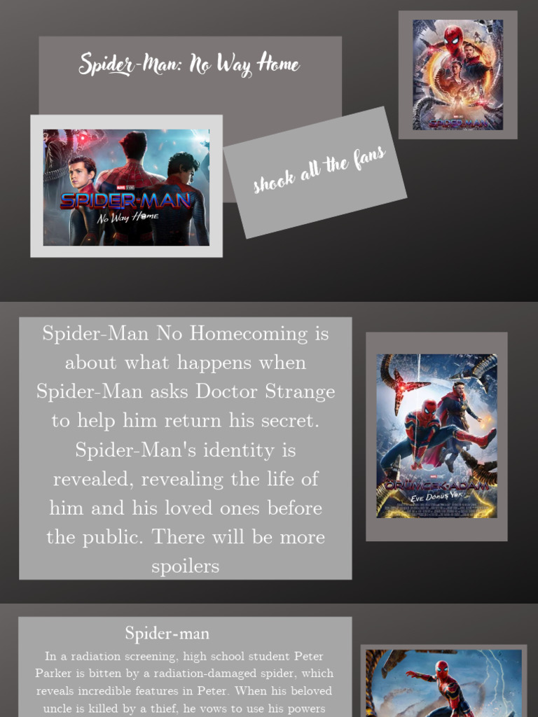 Spider-Man: No Way Home Overview | PDF | Sports & Recreation | General ...